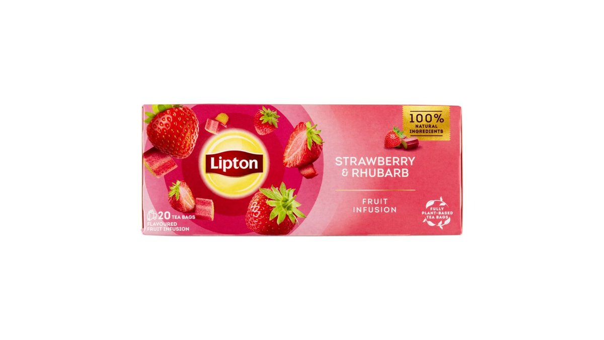 Lipton Fruit Infusion Strawberry & Rhubarb ízesített gyümölcstea 20 ...