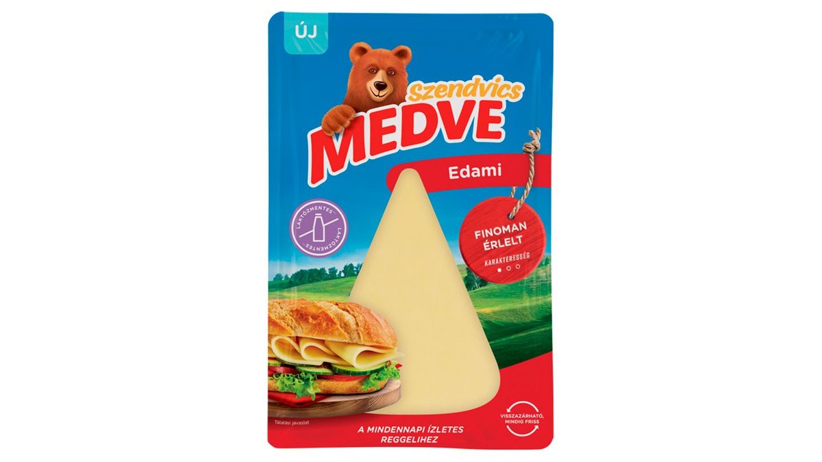 Medve Szendvics félzsíros, félkemény, szeletelt edami sajt 100 g | Wolt ...