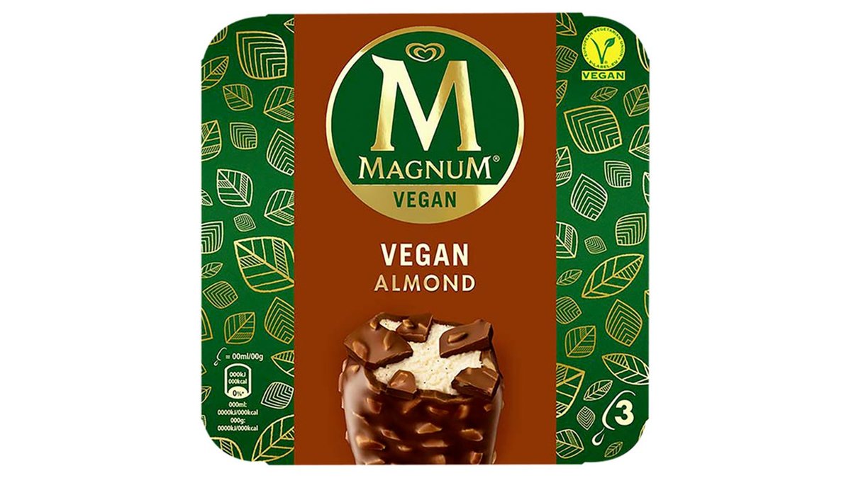 Magnum multipack jégkrém vegán Mandula (3 x 90 ml), 270 ml | Wolt ...