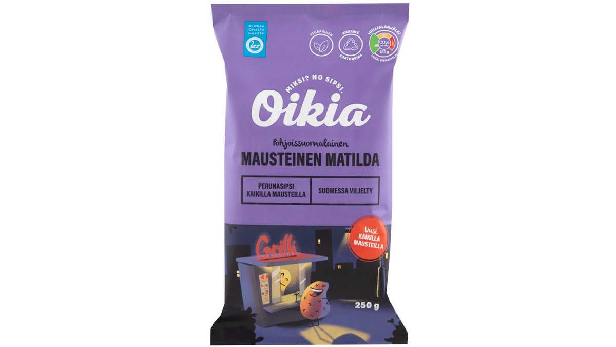 Oikia Mausteinen Matilda sipsi 250g | Wolt Market Jyväskylä | Wolt