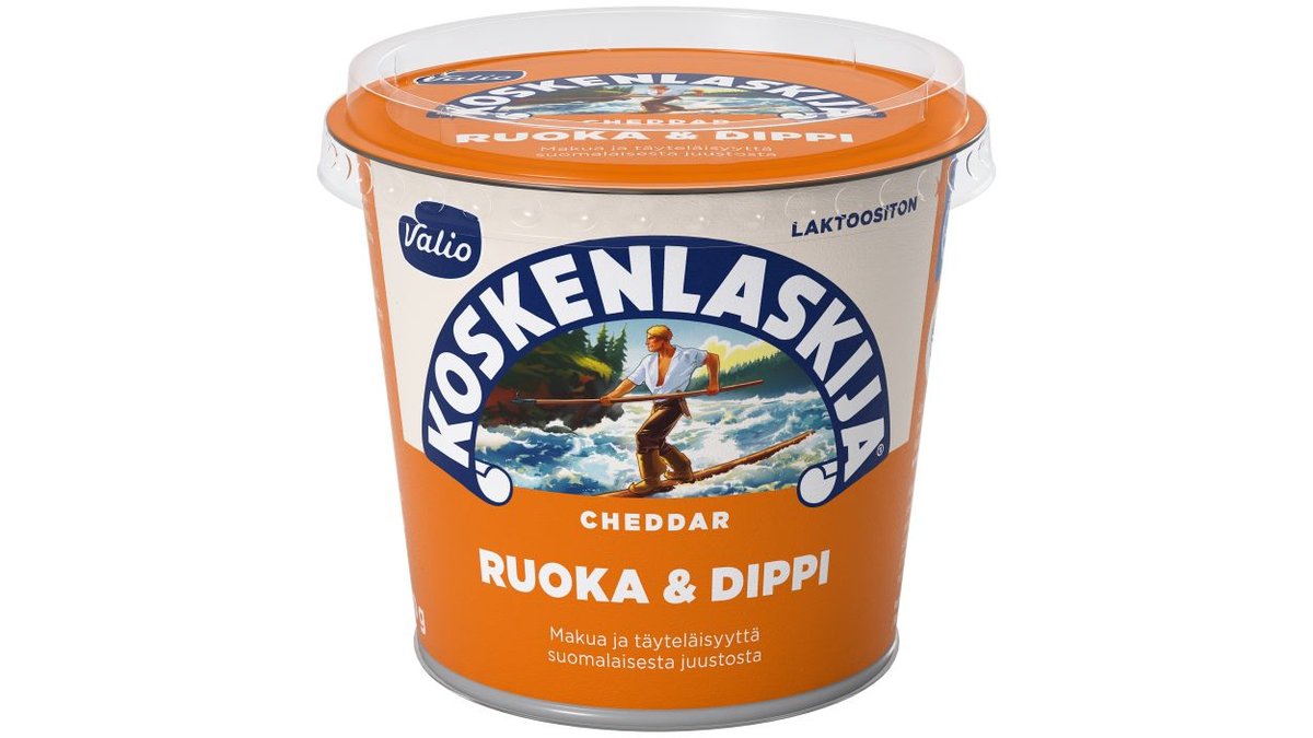 Valio Koskenlaskija® Ruoka & Dippi e250 g cheddar laktoositon | Wolt ...