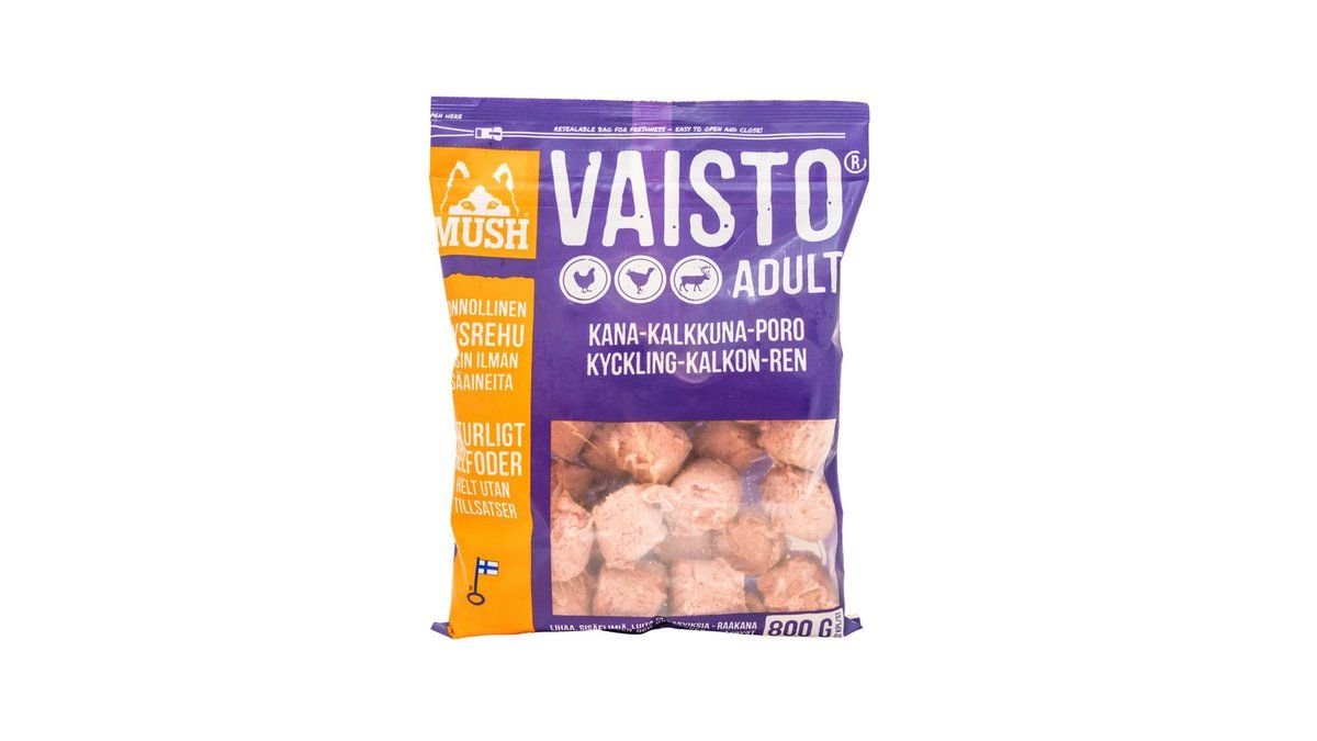 Mush Vaisto maistas šunims su kalakutiena, vištiena ir briediena, 800g | PetCity (Ozas) | Wolt