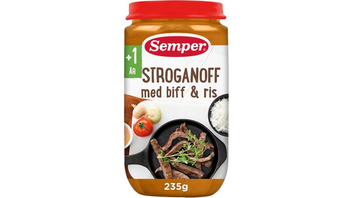 Barnmat StroganoffÅr 235g - Semper | ICA Kvantum Signalen | Wolt