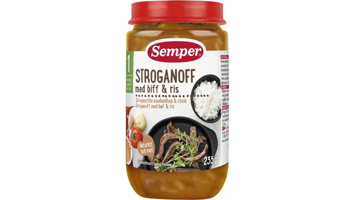 Barnmat StroganoffÅr 235g - Semper | ICA Kvantum Signalen | Wolt