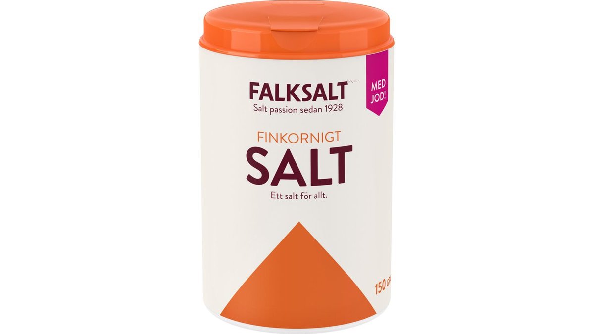 Salt Finkornigt Med Jod Burk 150g - Falksalt | Coop Haga Sundsvall | Wolt