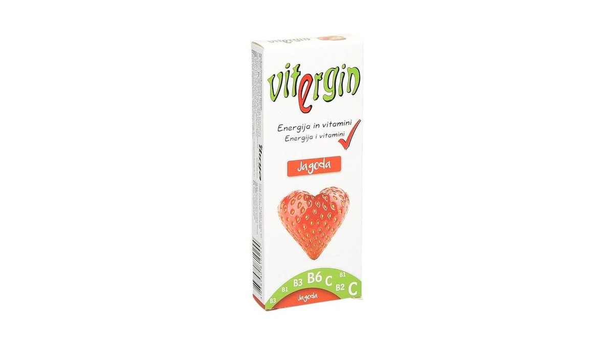 Vitaminski bonboni z okusom jagode, Vitergin (24 g) | INTERSPAR Koper ...