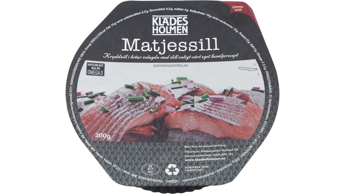 Matjessill 200g - Klädesholmen | ICA Supermarket Mörners | Wolt
