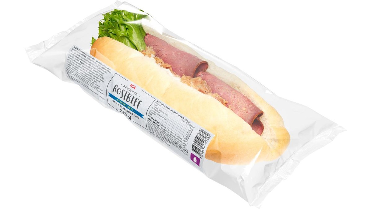 Baguette Rostbiff 220g - ICA | ICA Supermarket Fanfaren | Wolt