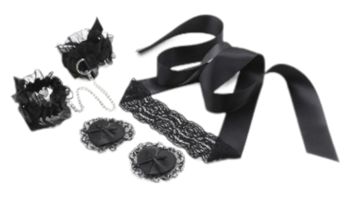 Set za vezanje Lace me up v črni barvi, Crushious | Svet Užitka Kranj | Wolt