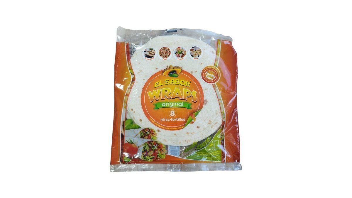EL SABOR Original Wraps Pies Tortillas 8pcs 320g | Sklavenitis Engomi ...