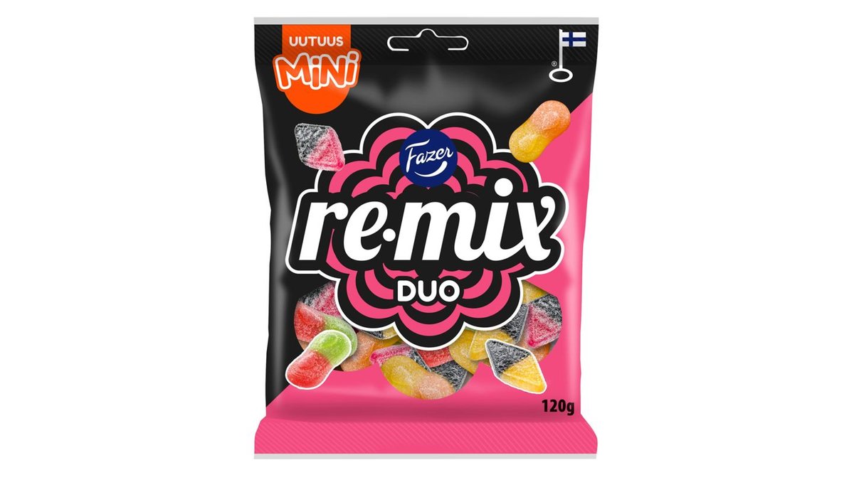Fazer Remix Mini Duo karkkipussi 120g | Wolt Market Tiksi | Wolt
