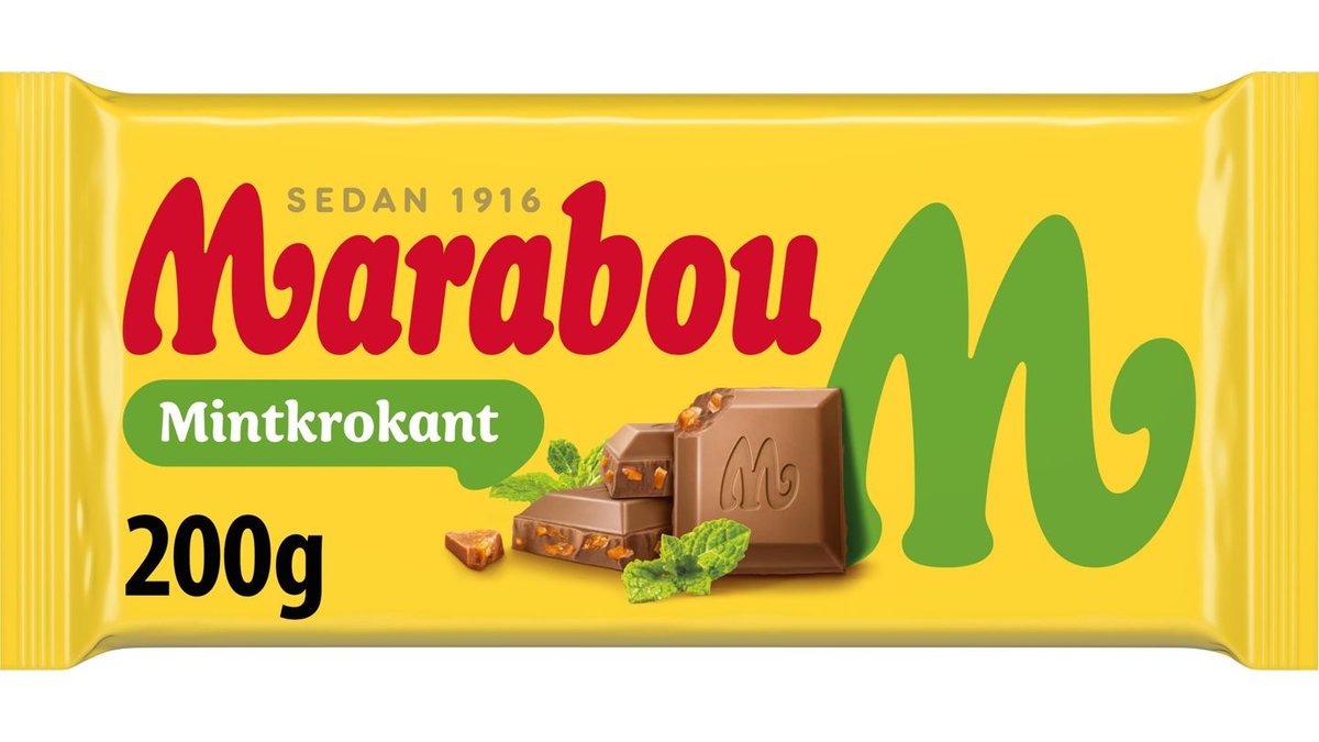 Chokladkaka Mintkrokant 200g - Marabou | ICA Supermarket Brunnsbo | Wolt