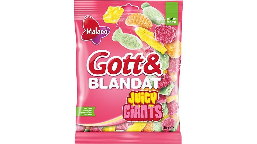 Gott & Blandat Juicy Giants 170g - Malaco | ICA Kvantum Farsta | Wolt