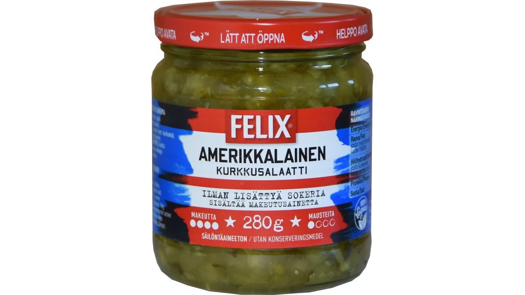 Felix Amerikkalainen ilman lisättyä sokeria kurkkusalaatti 280g | Wolt Market Oulu | Wolt