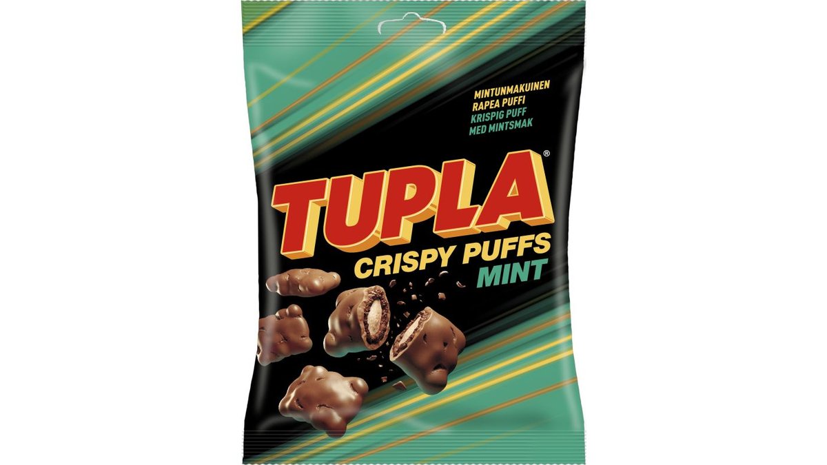 Tupla Crispy Puffs Mint suklaasnacks makeinen 170g | Wolt Market Oulu ...