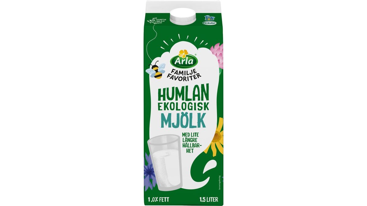 Humlan Mjölk Eko 1,5l - Arla | ICA Supermarket Skogås | Wolt