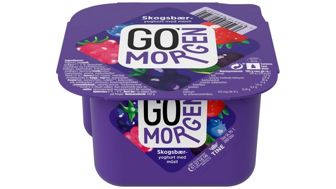 Go Morgen Yoghurt Skogsbær/Musli 190G Ti | MENY Bjørvika | Wolt