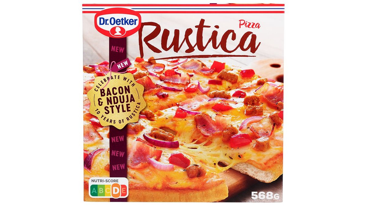 Rustica Pizza Bacon Nduja Style 568G Dr. | MENY Ringnes Park | Wolt