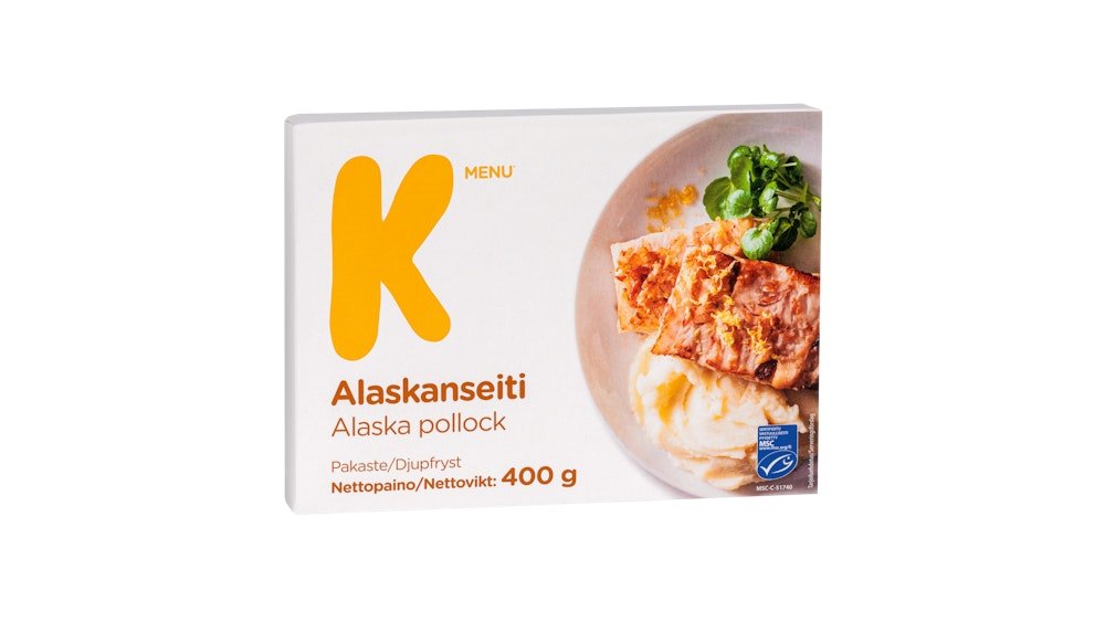 K-Menu alaskanseiti 400g MSC pakaste | K-Supermarket Portti | Wolt