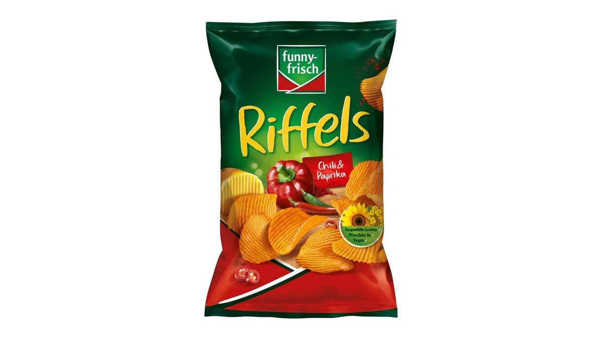 Funny-Frisch Riffels Kartoffelchips Chili Paprika, 150 g | Wolt Market Barmbek | Wolt