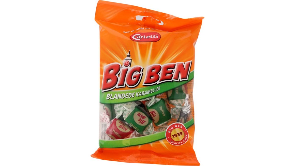 Big Ben blandede karameller, Carletti | Wolt Market Odense Vestre Stationsvej | Wolt