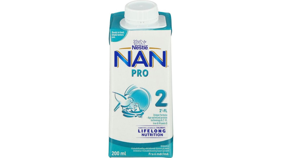 Tilskudsblanding 2 drikkeklar, Nan Pro | Wolt Market Aalborg Vesterbro | Wolt