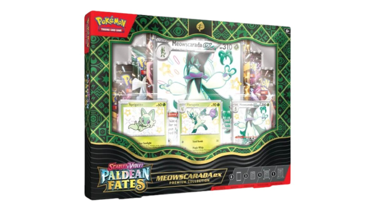 Pokémon karte Paldean Fates Premium Collection Shiny Meowscarada EX ...