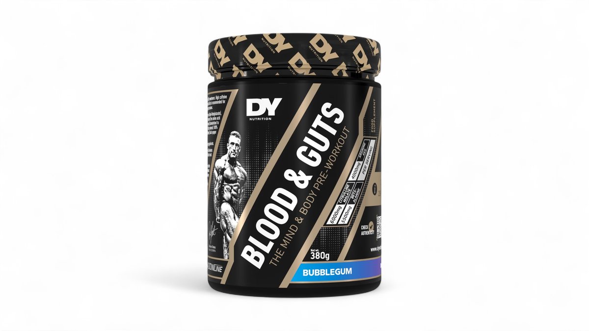 Dorian Yates Blood & Guts Pre Workout Bubblegum Flavor | Pimp My Body ...