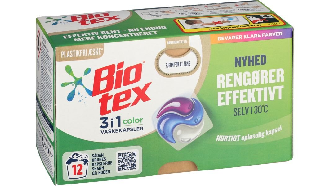 Vaskekapsler 3in1 Color, Biotex | Wolt Market Kbh Roskildevej | Wolt