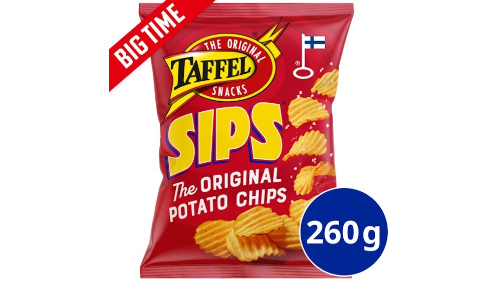Taffel Sips 260g suolattu poimuperunalastu | K‑Supermarket Piffi | Wolt
