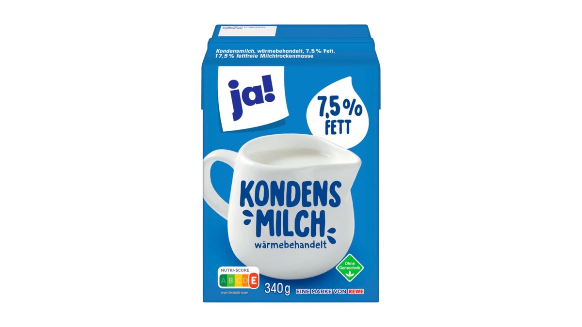 Ja! Kondensmilch 7,5% Fett, 340 g | Wolt Market Prenzlauer Berg | Wolt