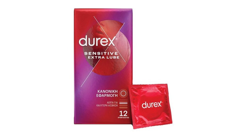 Durex Condoms Very Thin Sensitive Extra Lubricated, 12pcs | Sex Hub Nicosia | Wolt