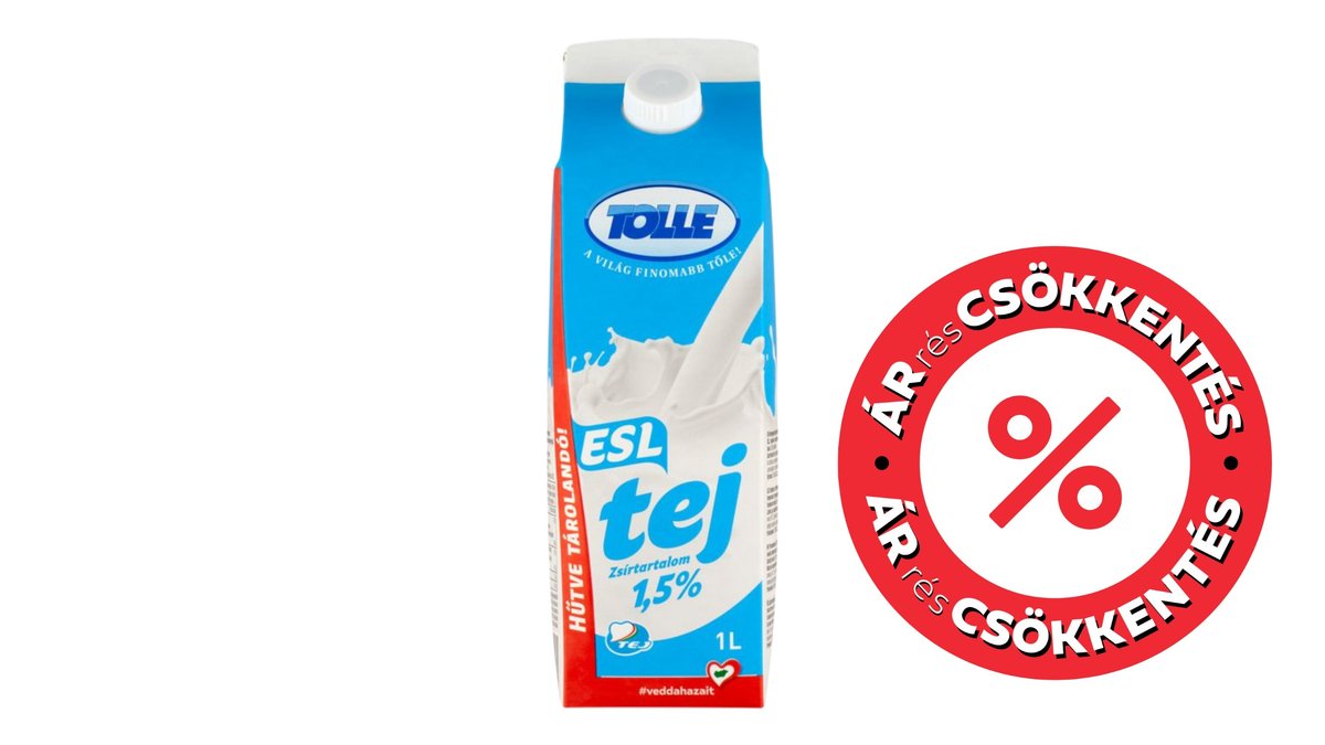 Tolle ESL zsírszegény tej 1.5%, 1 l | Wolt Market Pécs | Wolt