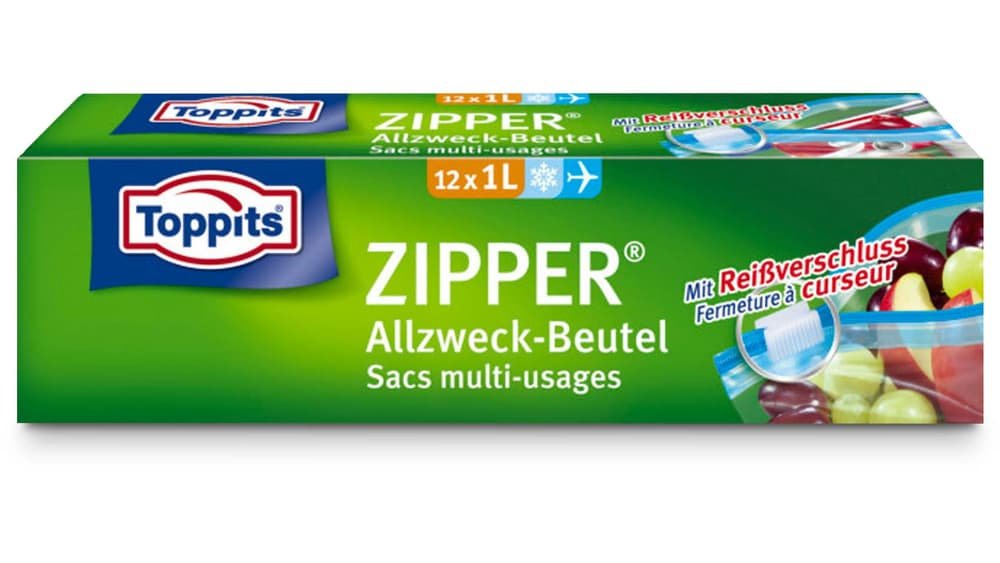 Toppits Zipper Allzweck Beutel 1 L | Knuspr | Wolt