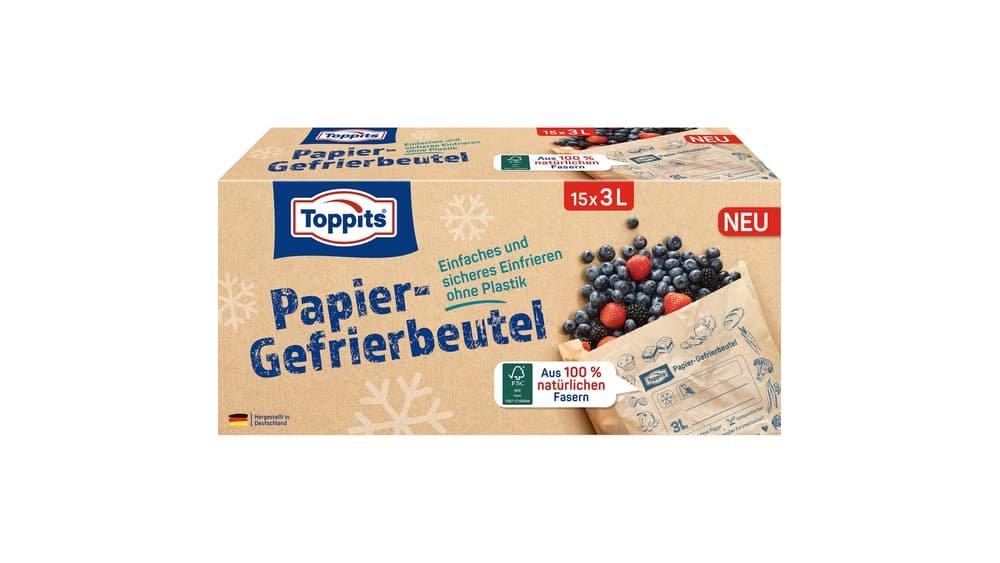 Toppits® Papier-Gefrierbeutel 3L | Knuspr | Wolt