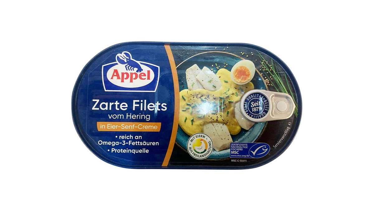 Appel Zarte Filets Vom Hering In Eier-Senf-Creme | REWE Michael Roth ...