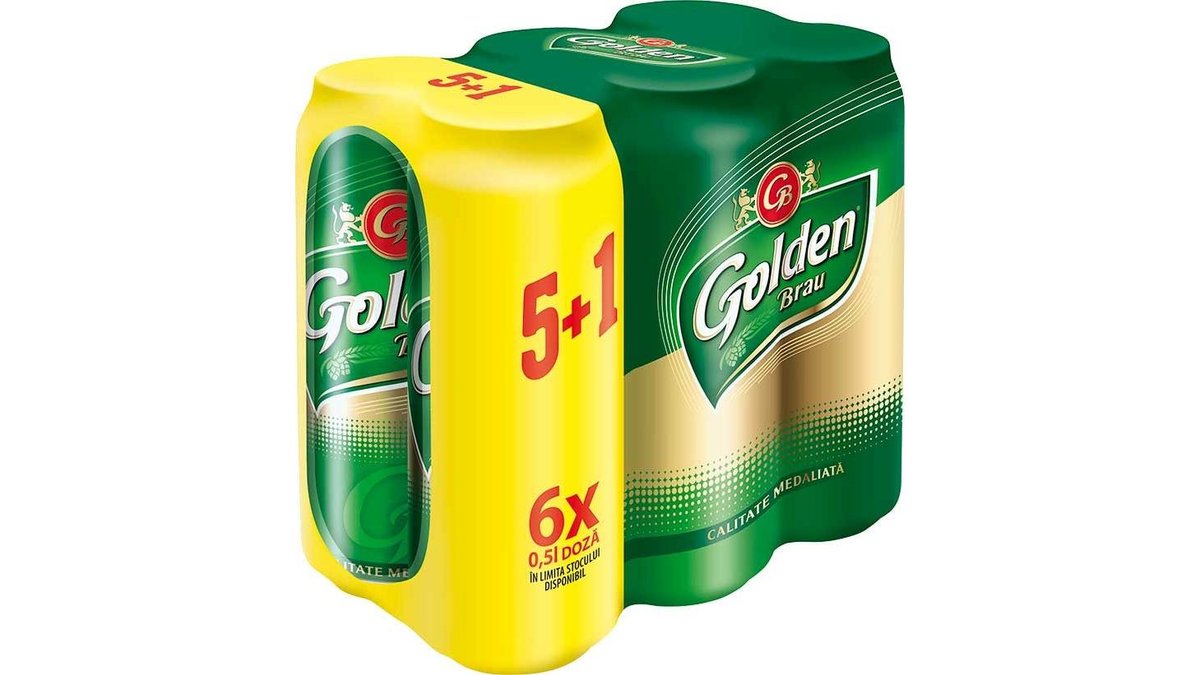 Golden Brau bere 5% alcool 6x500 ml | Penny Calea Bucuresti (4425) | Wolt