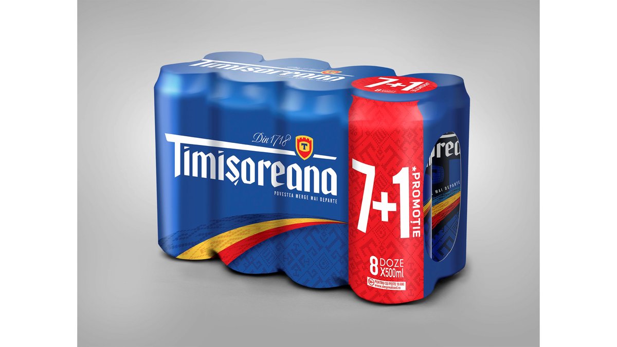 SGR*Timisoreana Bere 5% alc 8 x 500 ml 7+1 | Penny Regimentului (4446 ...