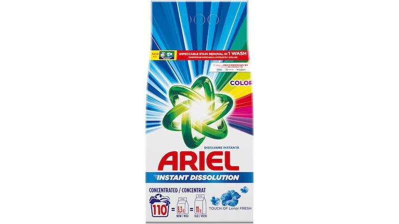 Detergent de rufe pudra Ariel Touch of Lenor Fresh Color, 8.25kg, 110 ...