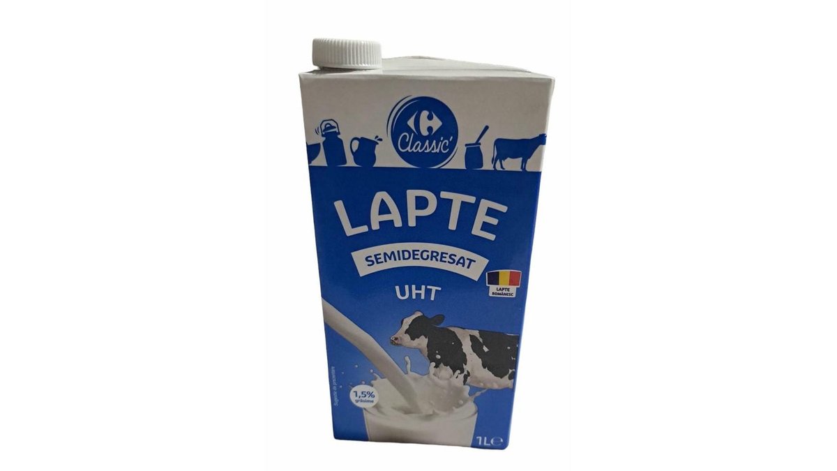 Lapte UHT 1.5% grasime Carrefour Classic 1L | Carrefour Nicolae ...