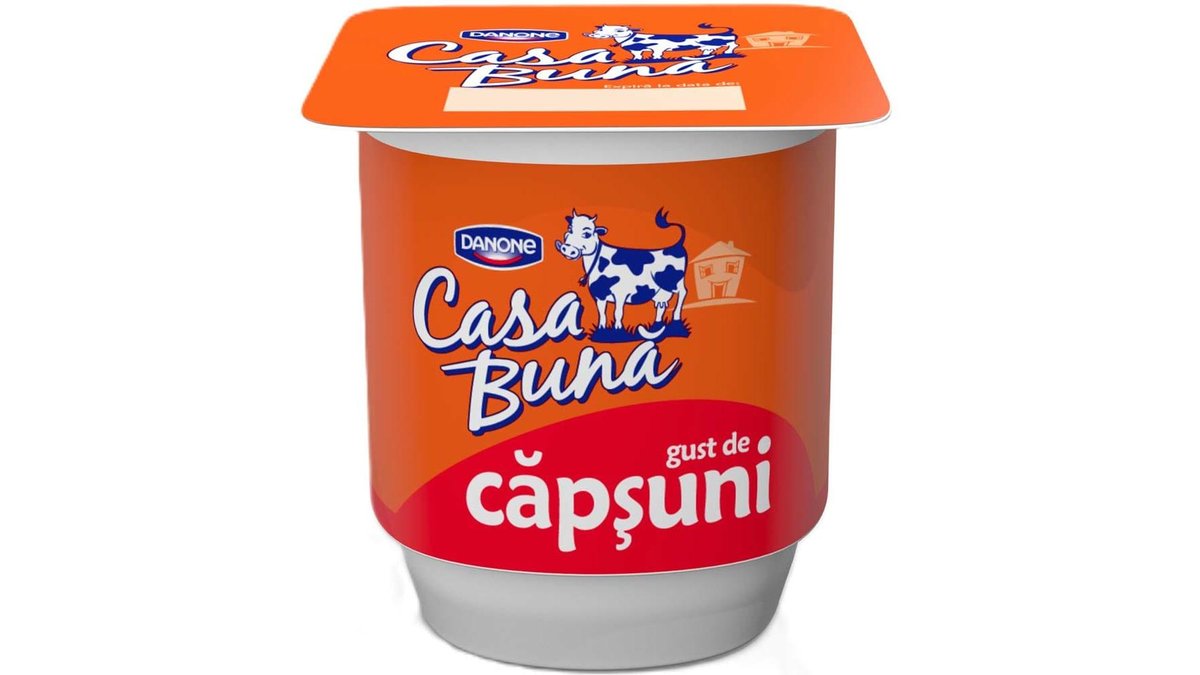 Iaurt cu capsuni Casa Buna Danone 100g | Carrefour Nicolae Bălcescu (4545) | Wolt