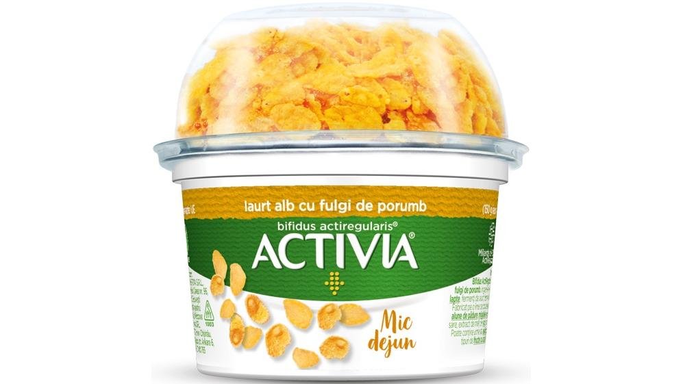Activia Mic dejun Iaurt Cremos cu un mix de Fulgi de Porumb 168g ...
