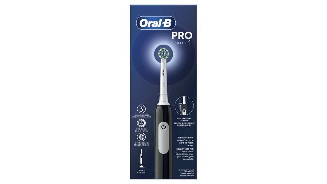 Periuță de dinți electrică Oral-B Pro 1, Curățare 3D, 1 program, 1 ...