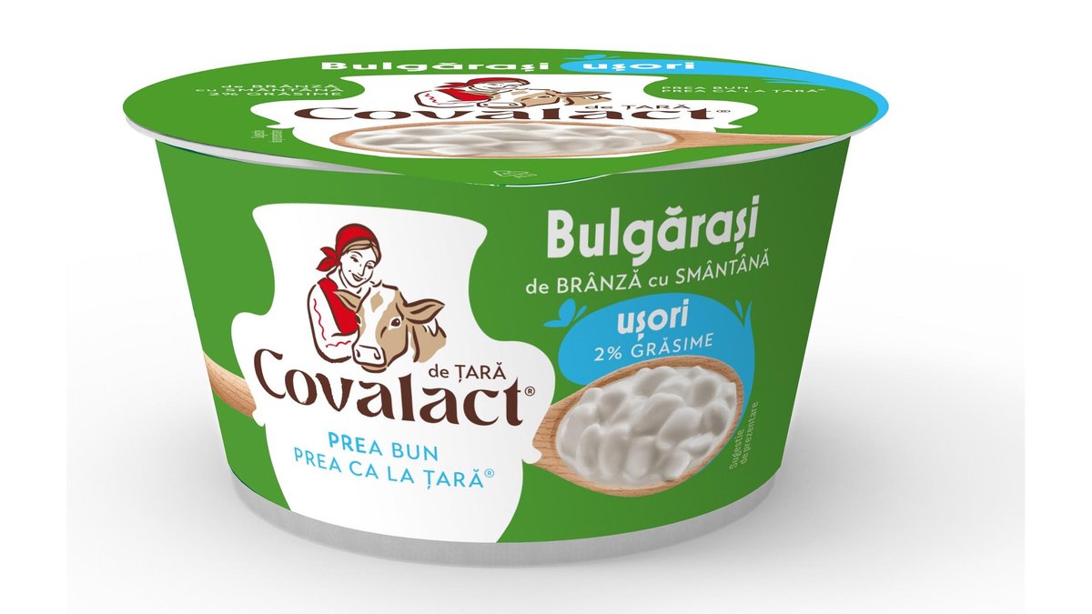 Bulgarasi de branza cu smantana 2% grasime Covalact de Tara 180 g ...