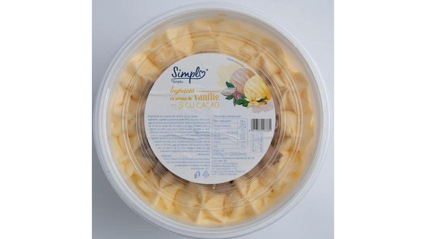 Inghetata cu aroma de vanilie si cu cacao, SIMPL, 2000 ML | Carrefour ...