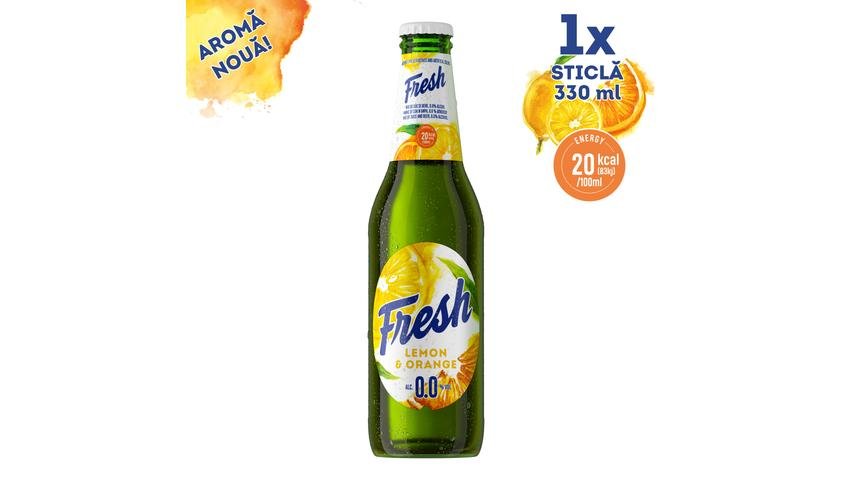 Fresh 0.0 Bere Si Suc Lamaie Si Portocale Fara Alcool Sticla 0.33L ...
