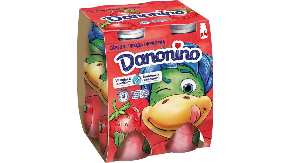 Iaurt de baut cu banane Danonino 4x100g Danone | Carrefour Hypermarket ...