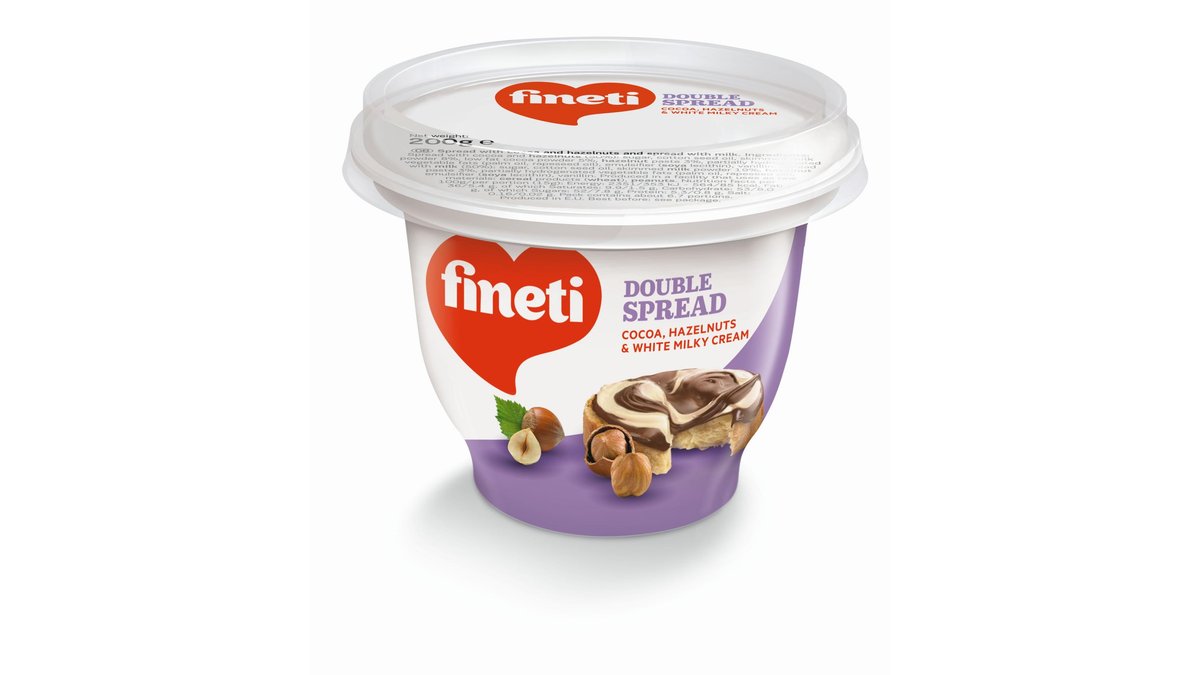 Crema cu cacao, alune de padure si lapte Fineti Double 200g | Carrefour ...