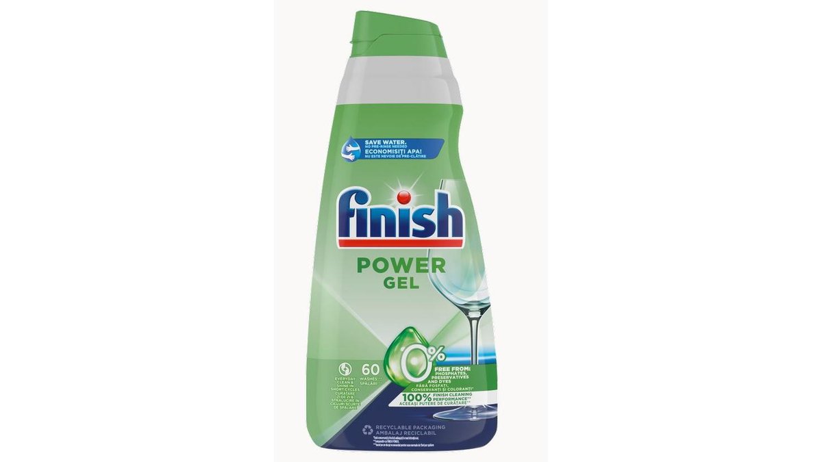 Detergent de vase gel formula 0% pentru masina de spalat Finish 900 ML | Carrefour Hypermarket ...