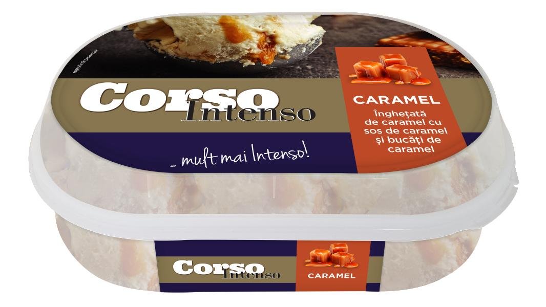 Inghetata cu aroma de caramel, sirop de caramel & alune tocate 288 g ...